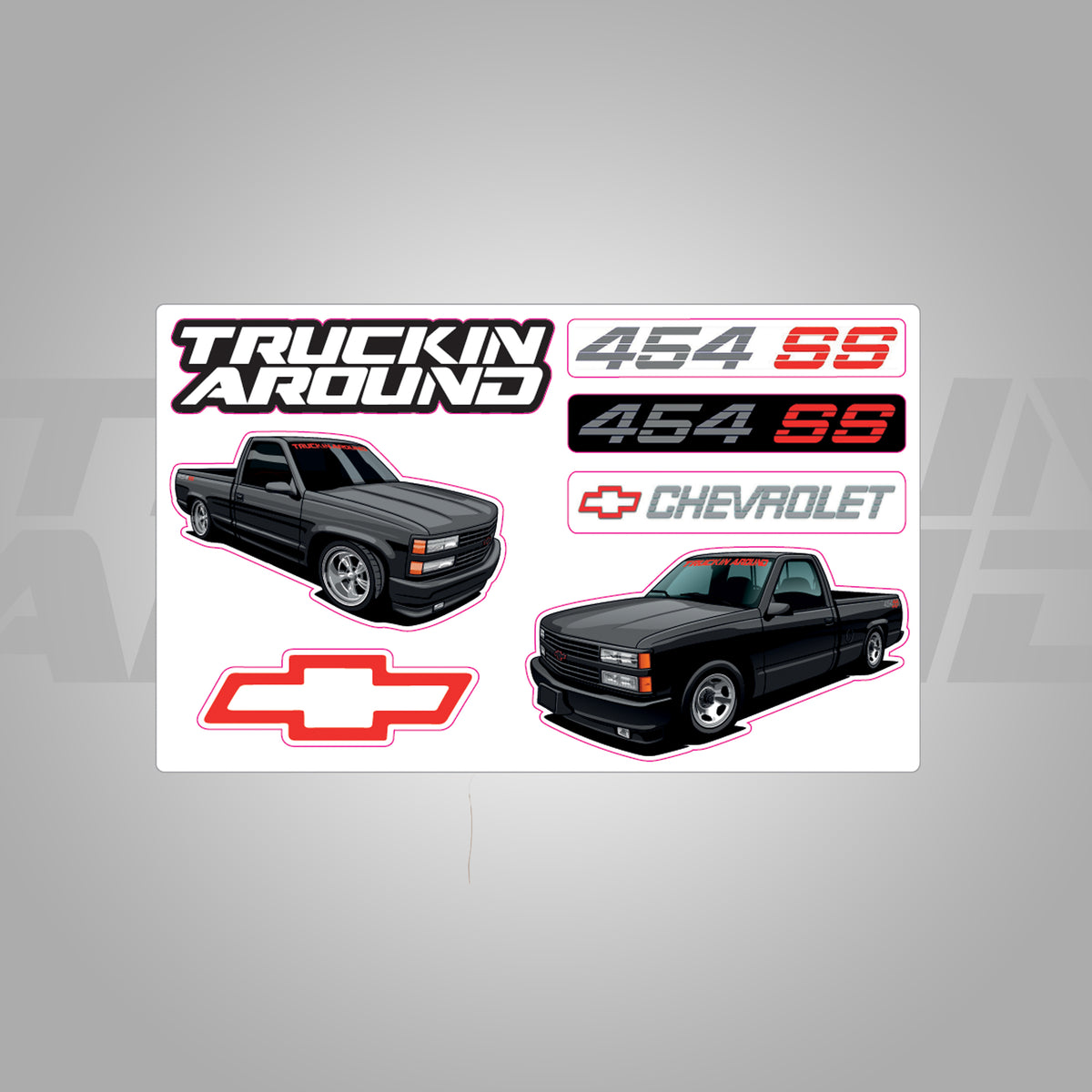 454 Sticker Sheet – TruckinAround